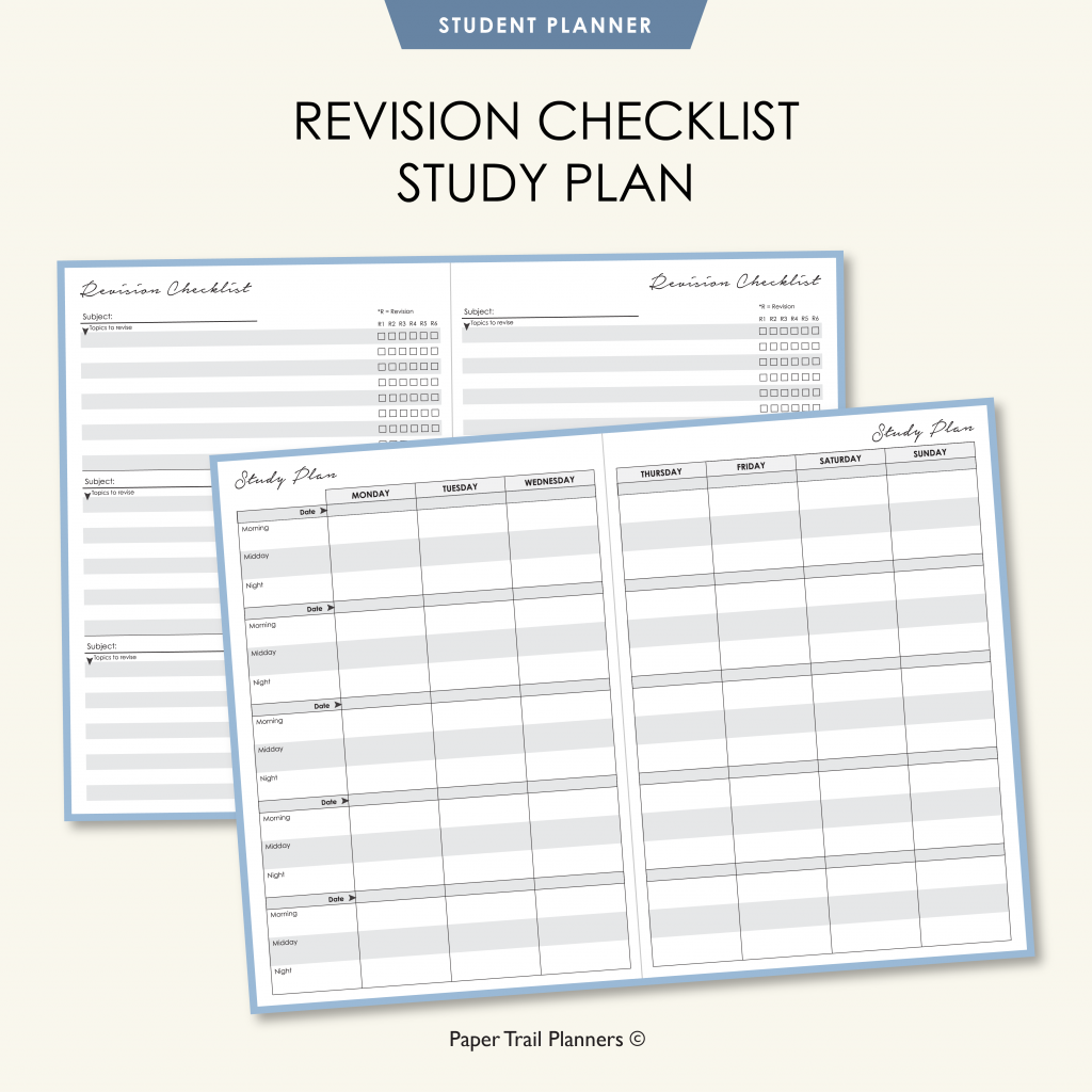 Tie & Dye Student Planner (Spiral) – Undated – Paper Trail Planners